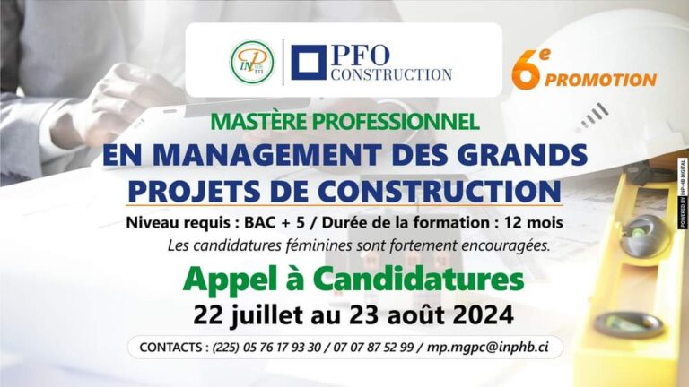 INPHB : Les pré-inscriptions pour le recrutement de la 6e promotion du ...